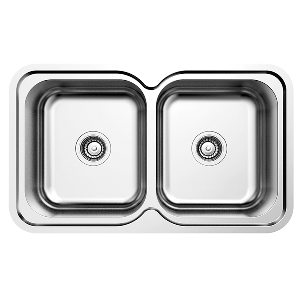 2 Bowls Inset Stainless Steel Kitchen Sink | 62DUX 0 – Casa Singapore