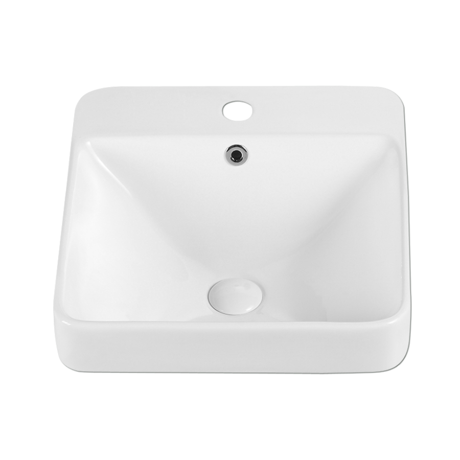 Semi-Recessed Square Ceramic Basin | RIFF 42M – Casa Singapore