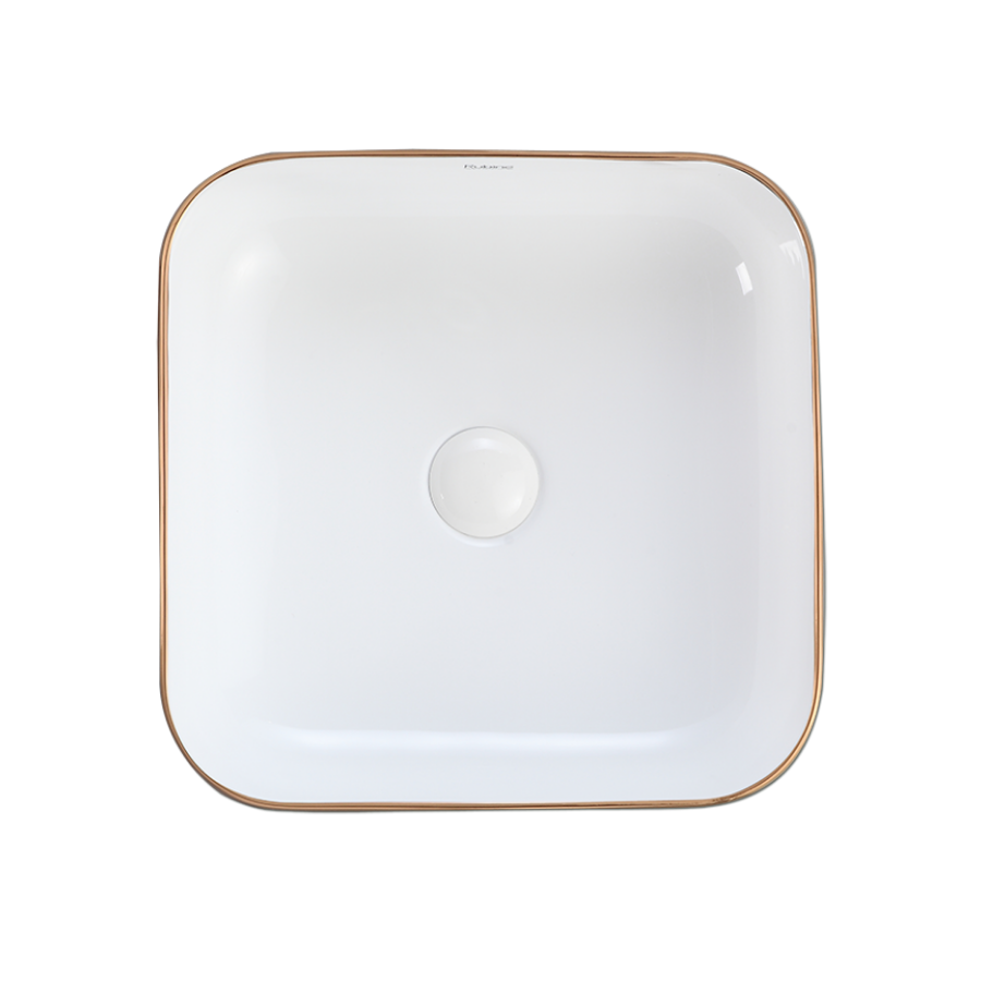 Countertop Square Ceramic Basin | SQ 40-BW – Casa Singapore