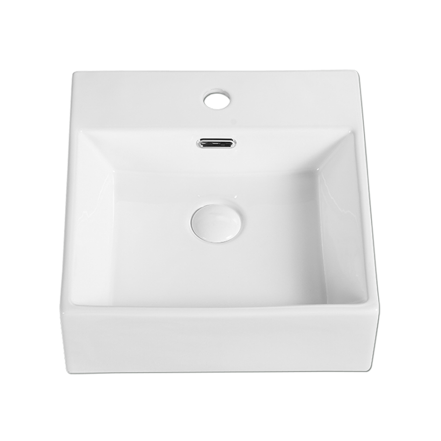 Wall-Hung / Countertop Square Ceramic Basin | VENTO 40M – Casa Singapore